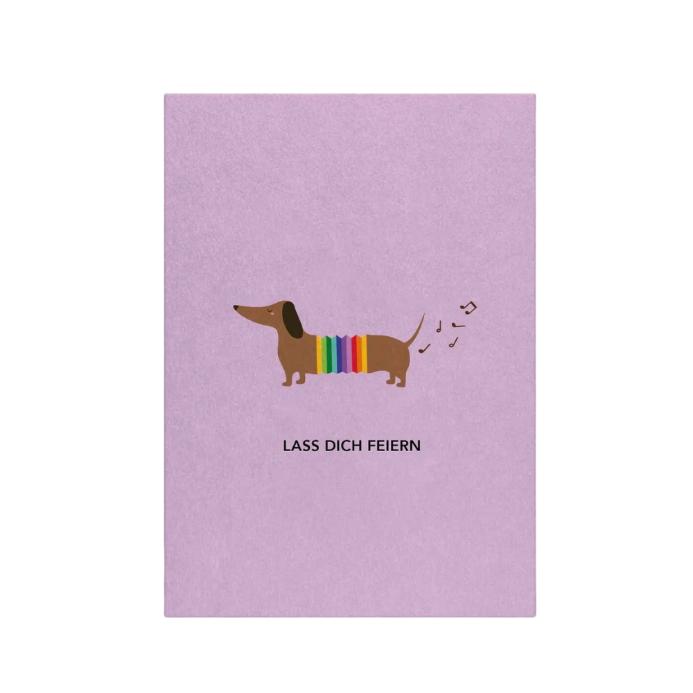 Grußkarte Dackel zur PARTY von Naturbedacht - LOVIN'DOG