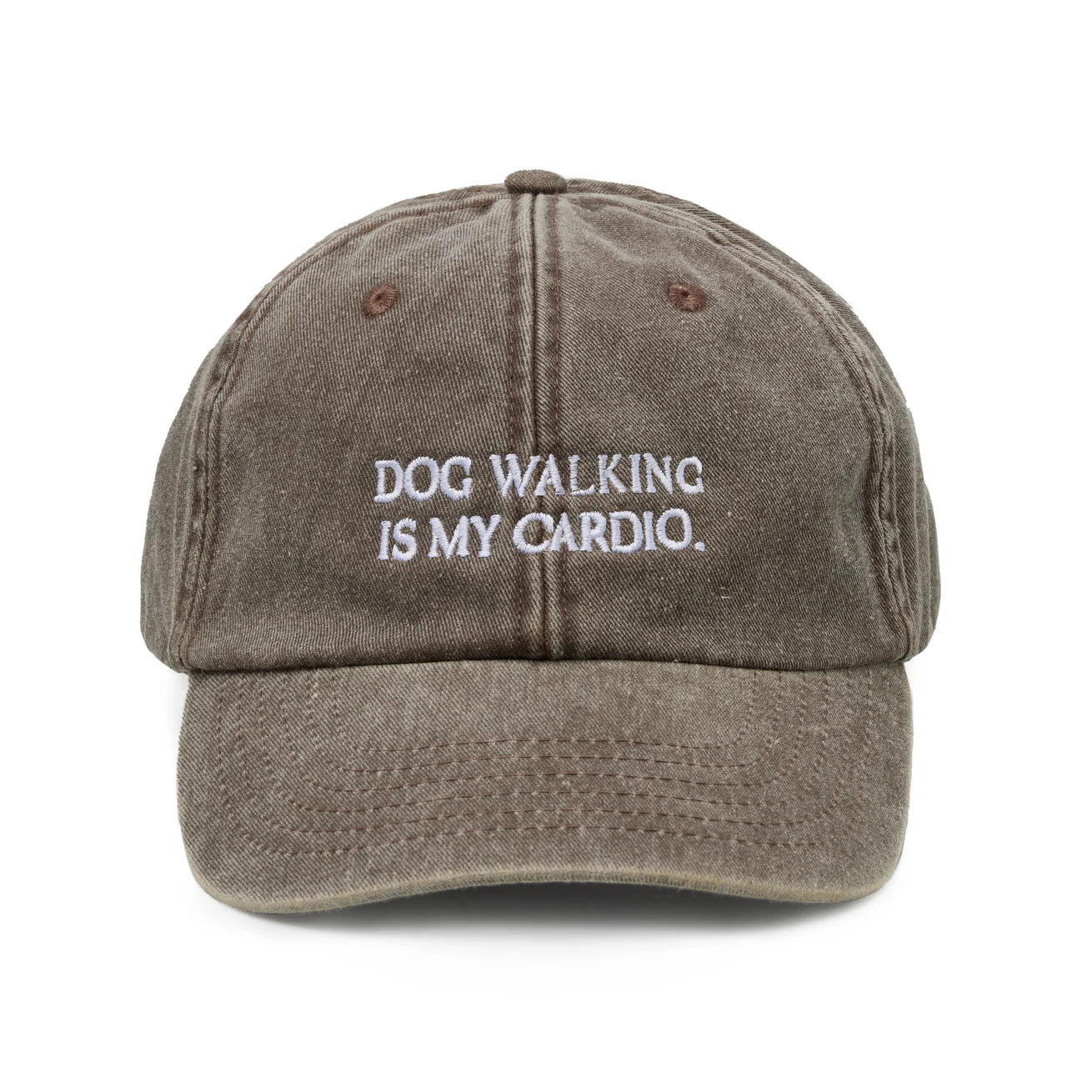 Cap DOG WALKING is my cardio vintage brown used-look von Lieblingspfote ...